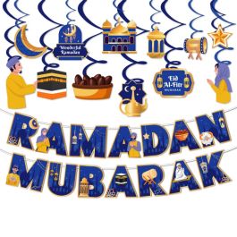 Festiko Set of 25 Pcs Ramadan Mubarak Decoration Combo - (Banner/Swirls ...